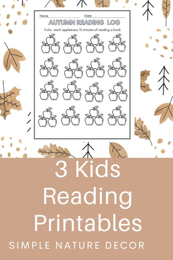 Autumn Printable Reading Log