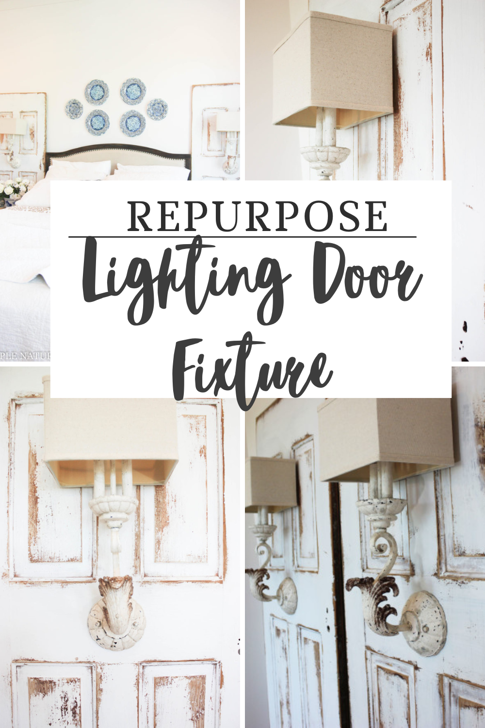 Repurpose Salvage Doors into a Rustic Lighting Fixture